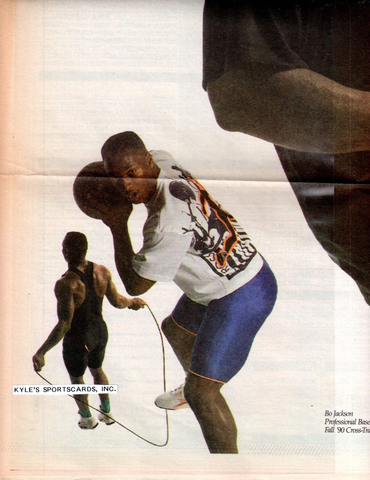 1990 Bo Jackson NIKE CROSS TRAINING UNSIGNED 13-3/4 x 22-1/2 AD POSTER ...