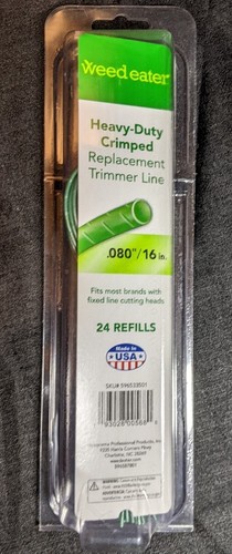 Weedeater Heavy-Duty Crimped Replacement Trimmer Line | .080"/16in ...