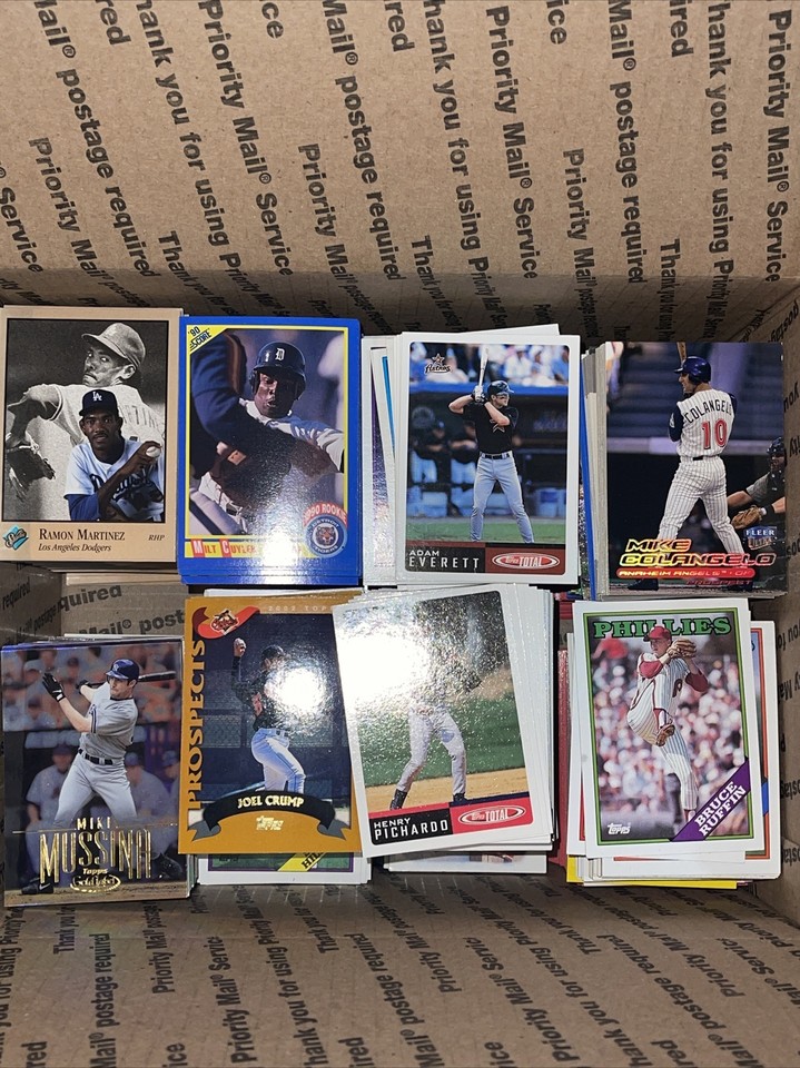 Huge Sports Card Bulk LOT - 2000+ BASEBALL CARDS TOPPS & OTHER BRANDS ...