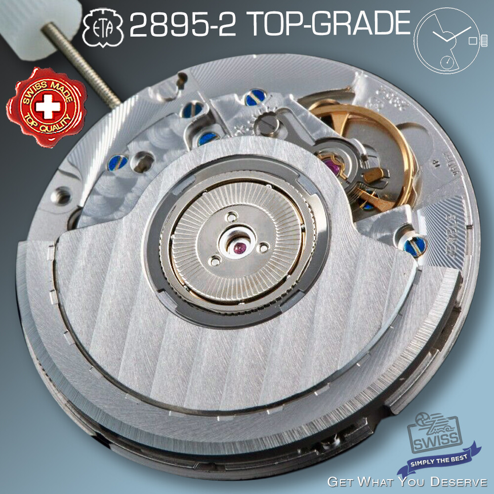 MOVEMENT AUTOMATIC ETA 2895-2, TOP GRADE-GLUCYDUR, SMALL SECOND 6H ...