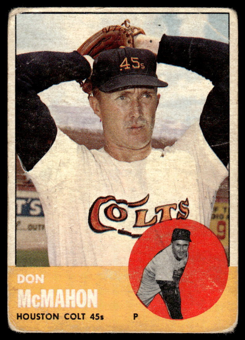1963 Topps Don McMahon #395 Houston Colt .45s Baseball Card | eBay