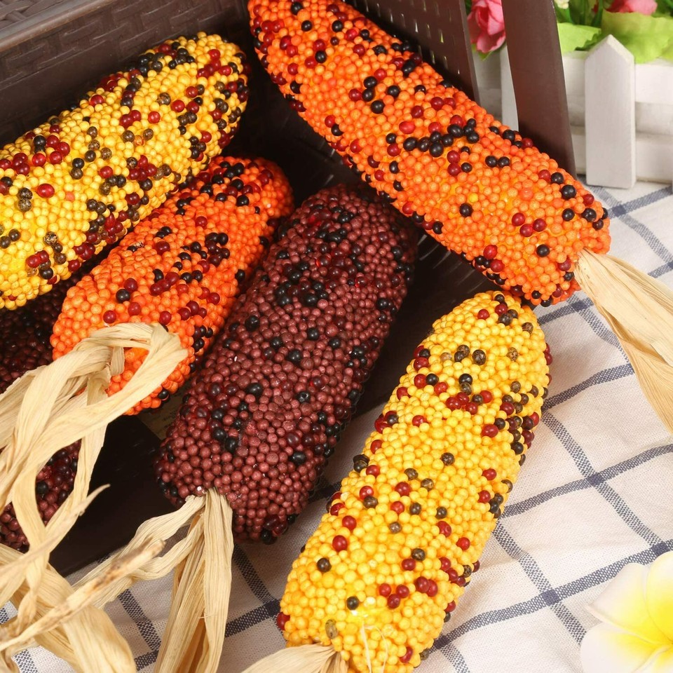 6-Pack Ornamental Corn Decoration -Thanksgiving, Fall, Home Decor | eBay