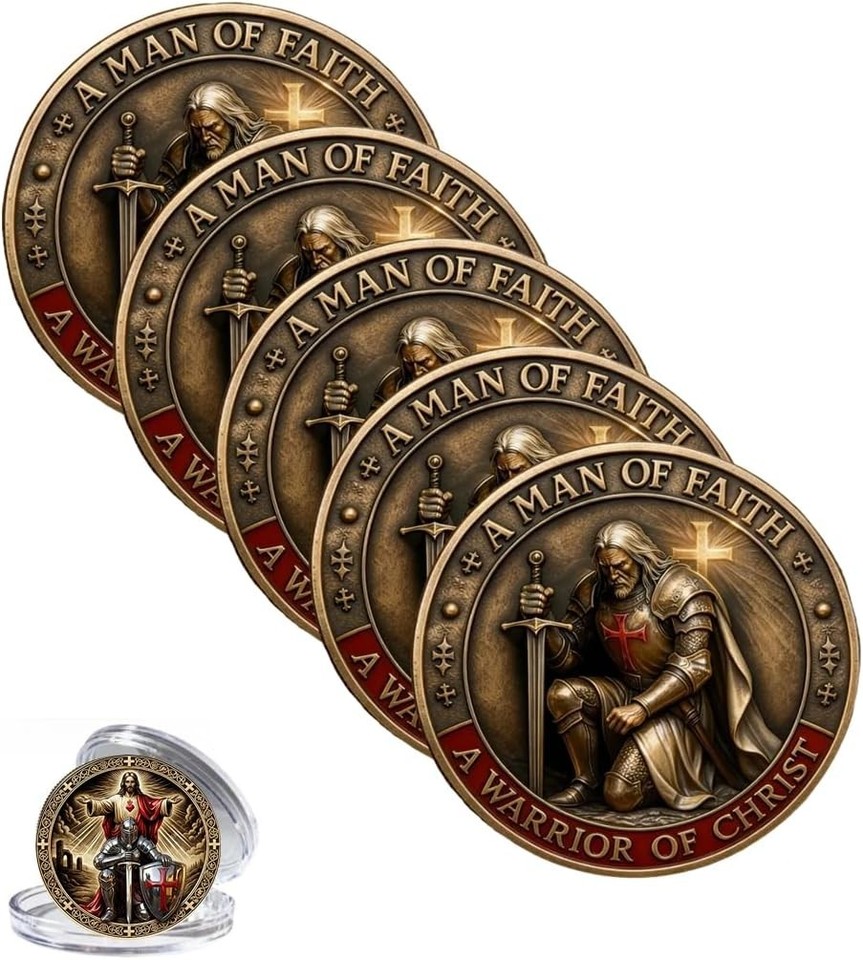 A Man of Faith-A Warrior of Christ Commemorative Coin,Jesus Challenge ...