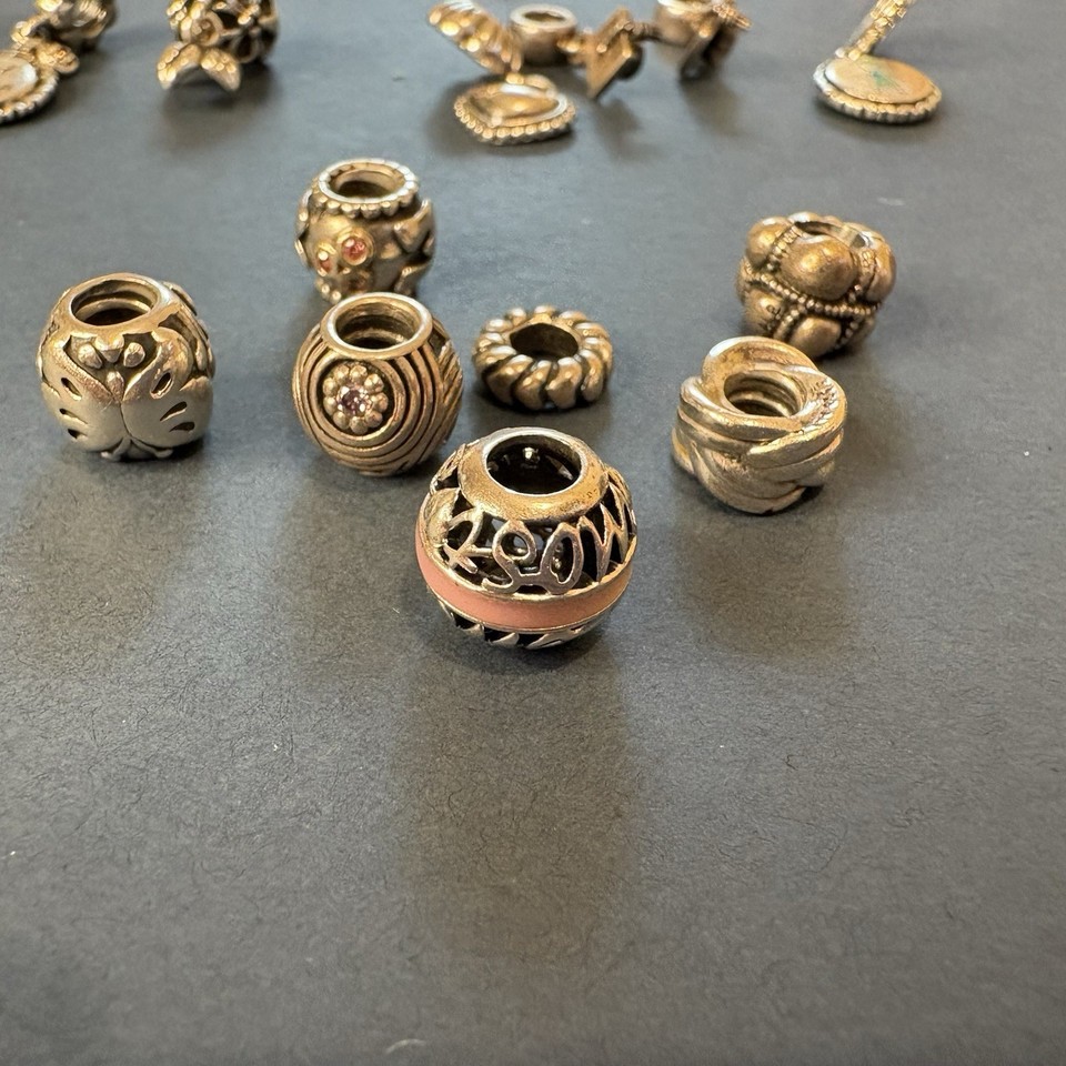 Huge Pandora Charm Bracelet Lot • 36 Charms • 7 Bracelets • 925 ALE ...