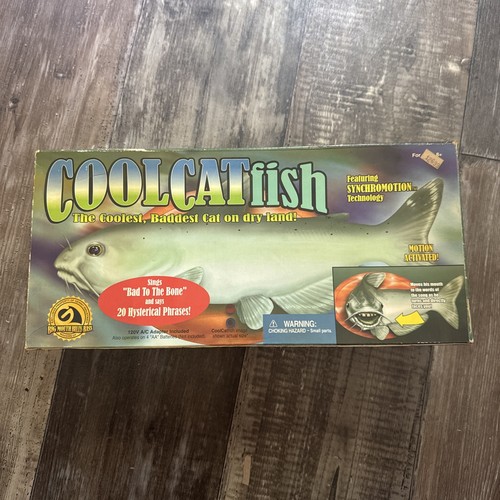 Gemmy Cool Cat Cat Fish Talking Singing “Bad To The Bone” 20 Phrases ...