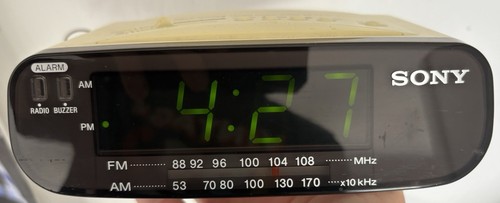 Rare Sony Dream Machine AM/FM Alarm Clock Radio Battery Backup ICF-C212 ...