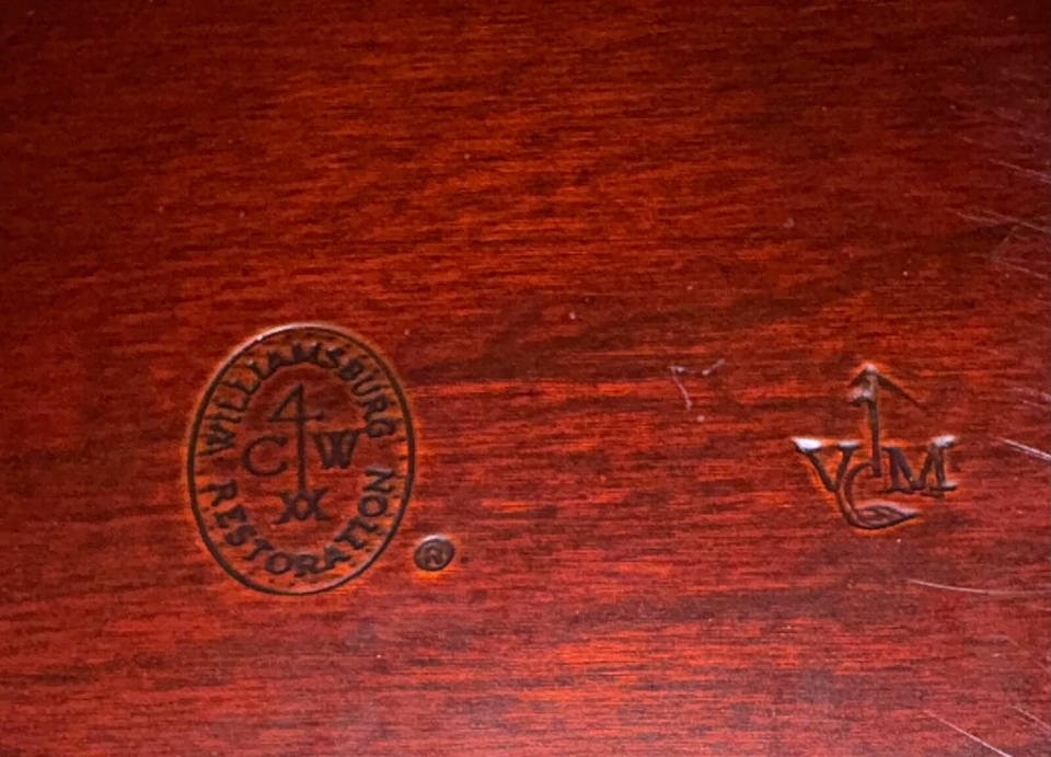 Vintage Colonial Williamsburg Reproductions Mahogany Octagonal Tea ...