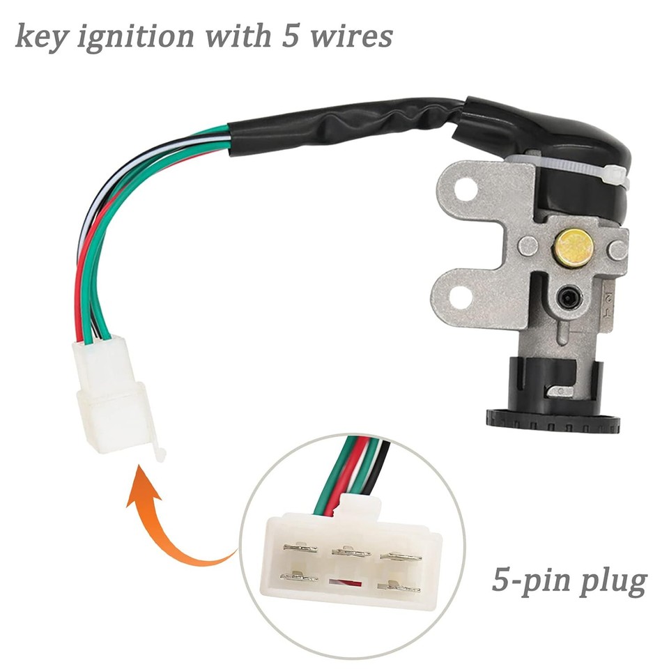 5 Wire Moped Chinese GY6 Scooter Ignition Key Switch | eBay