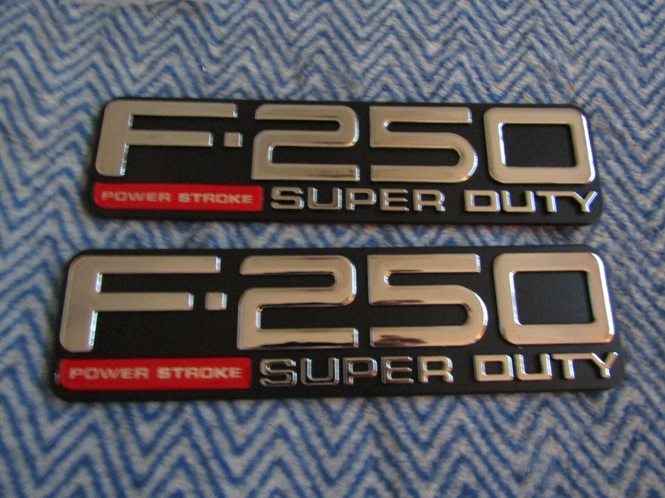 NEW 1999 2000 2001 FORD F250 SUPER DUTY POWER STROKE FENDER EMBLEMS ...