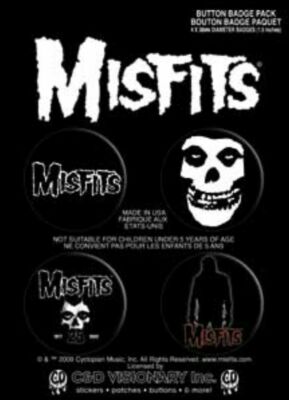 Misfits 1.5” Button Set Badge Pin | eBay