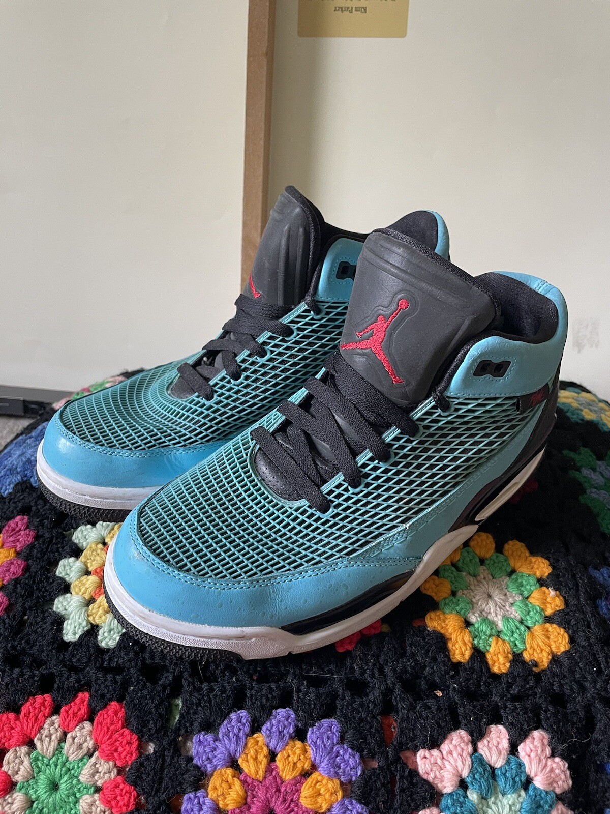 Nike Jordan Flight Club 80s Turquoise Blue Size 10 Re… - Gem