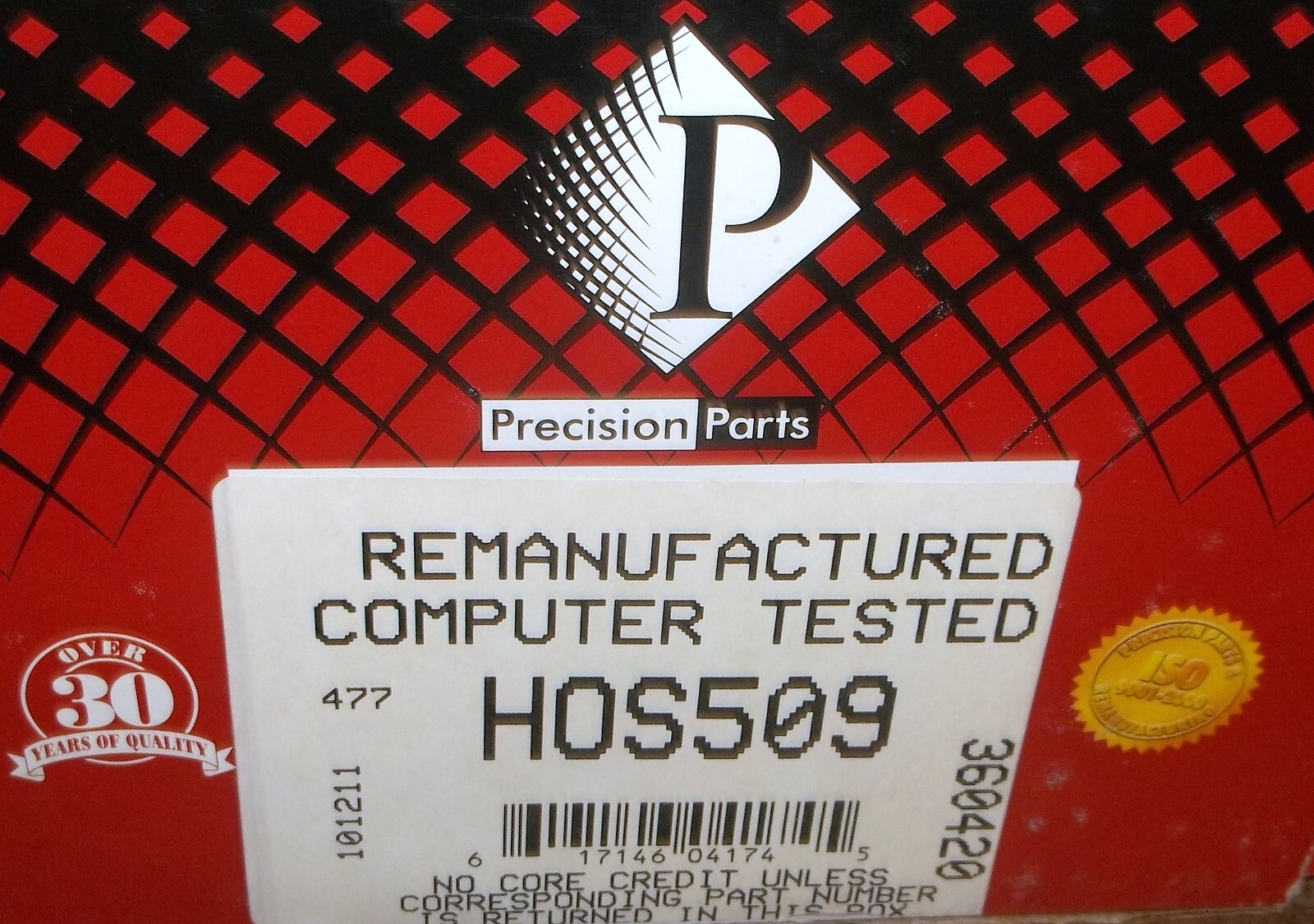 Starter Motor - PPR HOS509 fits Honda Civic (1.7L/Manual Transmission ...