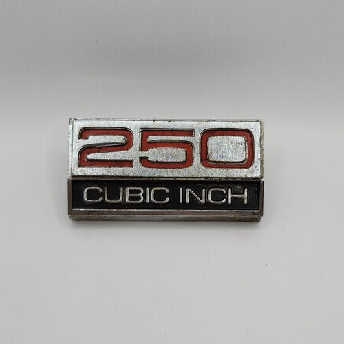 "250 CUBIC INCH" FORD FALCON Original Vintage Metal Chrome Car Emblem ...