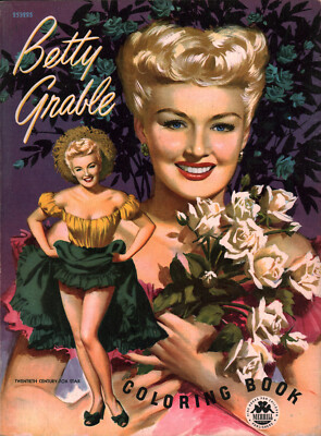BETTY GRABLE Coloring Book Merrill #2532 - 1953 - UNCOLORED & MINT ...