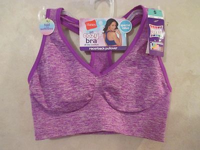 NWT HANES Comfort Size S Purple Racerback Soft Cup Bra~34C 36A 36B 36C ...