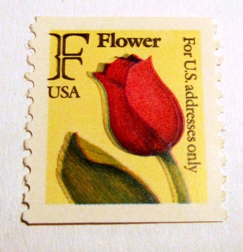 " F " Flower ERROR STAMP 1991 USA Postage Stamp MISPRINT -quality ...