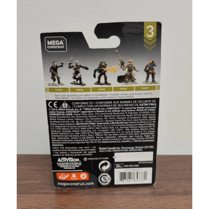 Mega Bloks Construx Call of Duty 3 FVF93 Keegan P.Russ Building Block ...