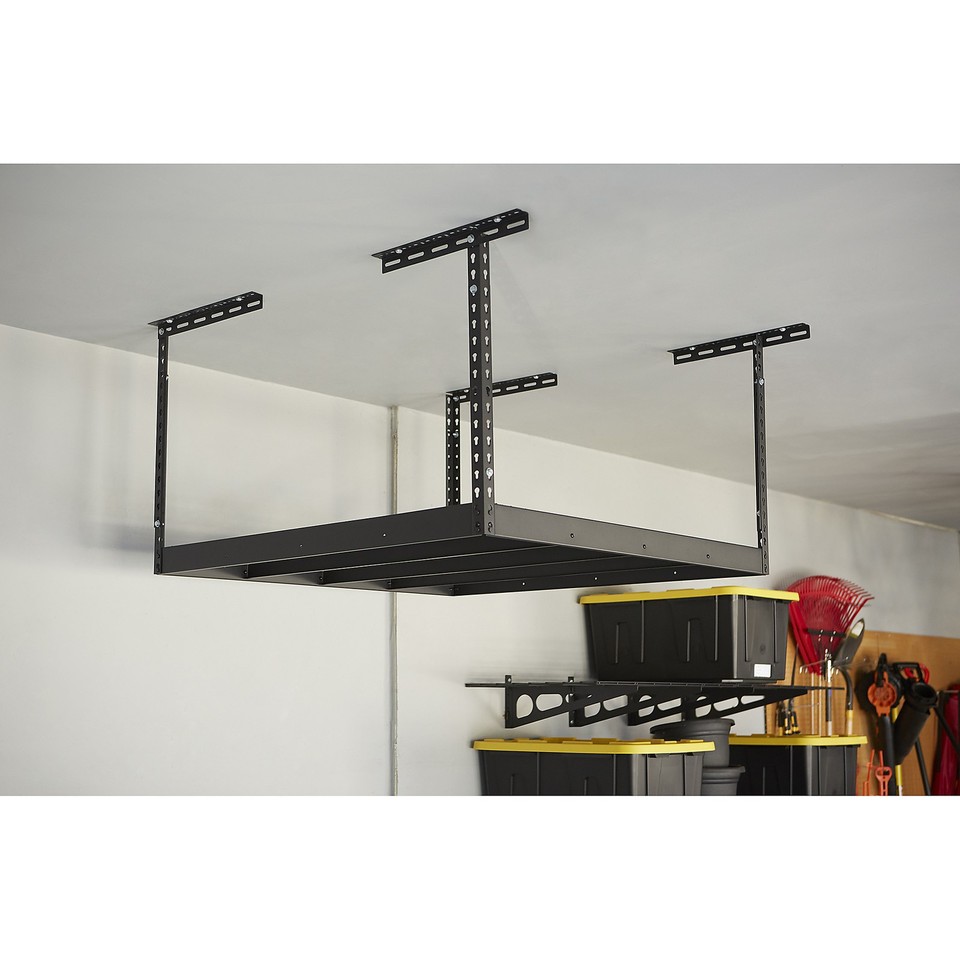 Klutch Overhead Garage Storage Rack, Adjustable Height, 48in. x 48in ...