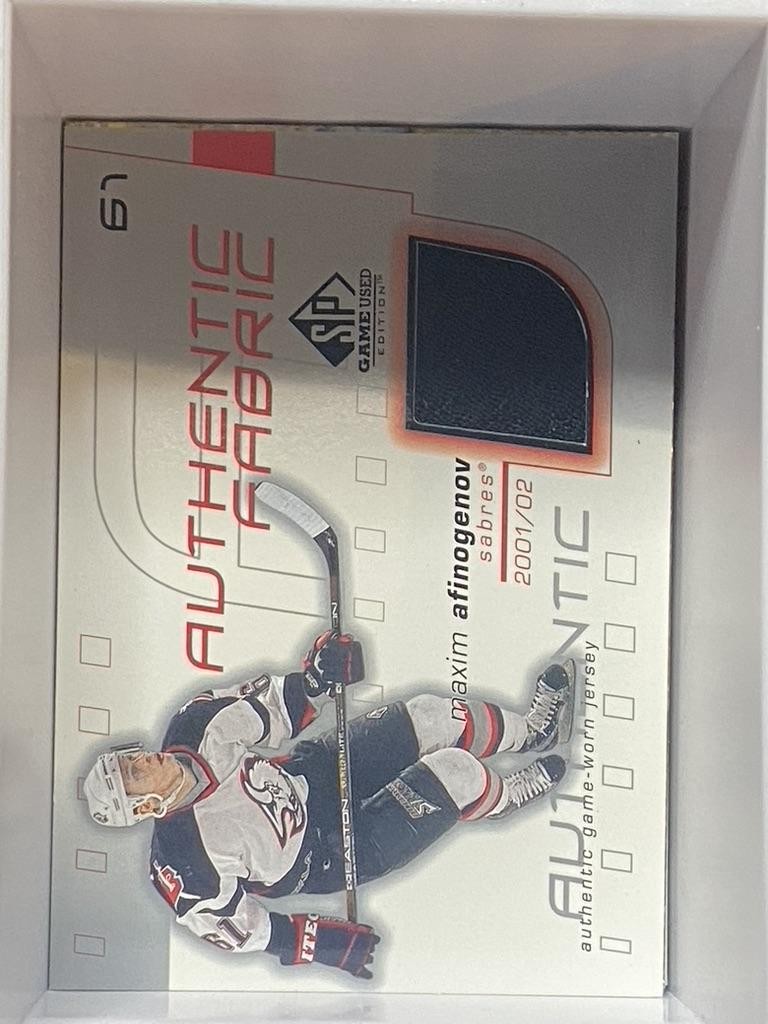 2001-02 SP Game Used Maxim Afinogenov Authentic Fabric Patch | eBay