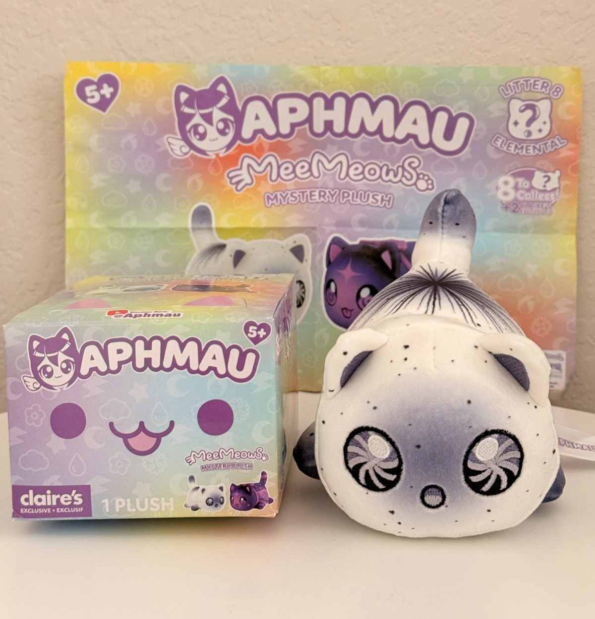 Aphmau MeeMeows 6" Mystery Plush Litter 8 Elemental Null Cat Claire's ...