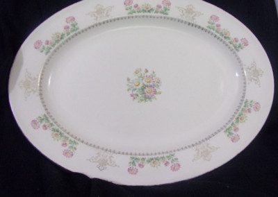 The Edwin M Knowles China Co.Vintage Hostess Shape Oval Serving platter ...