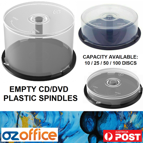 ASSORTED SIZES Empty CD DVD Plastic Spindle Cake Box Blu Ray Storage ...