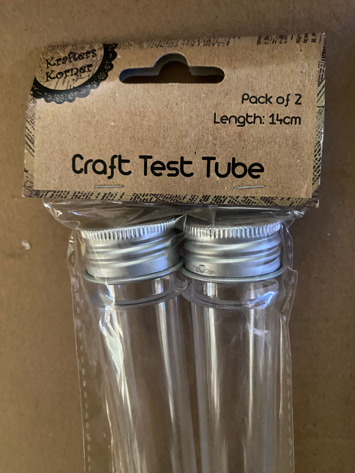 40 X Tube Clear Plastic Craft Test Aluminium Lid Wedding Party Home 20 ...