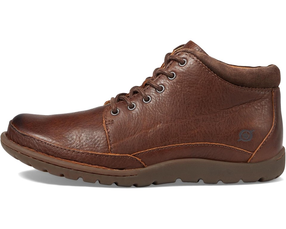 Born Nigel Mens Chukka Boot Brown Leather Round Toe Mid Top Lace-Up ...