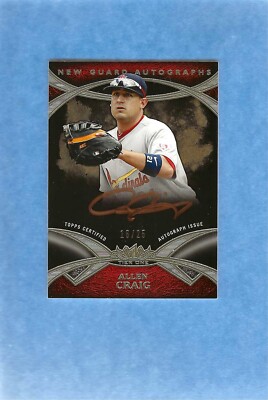 2014 TOPPS TIER ONE NEW GUARD AUTO Allen Craig BRONZE INK AUTOGRAPH ...