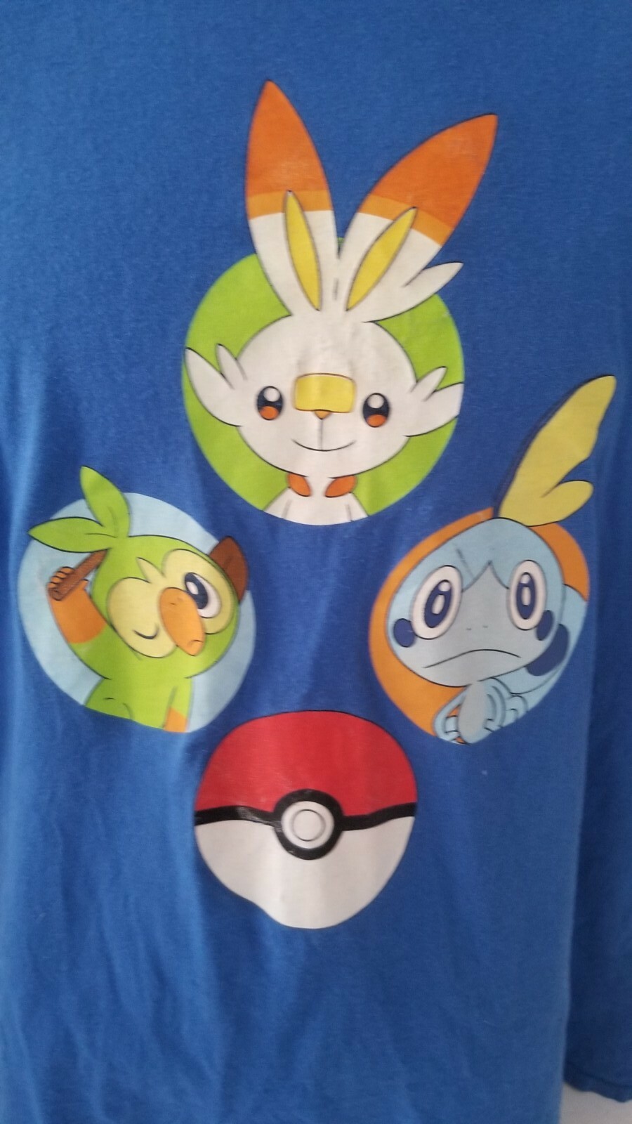 Pokemon Sword and Shield Starters Mens Blue Graphic X… - Gem
