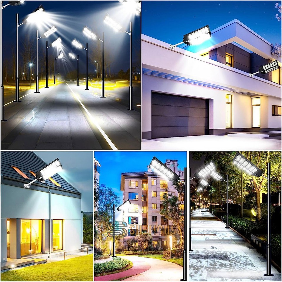 11000W Super Bright Commercial Solar Street Light Outdoor Yard Dusk to ...
