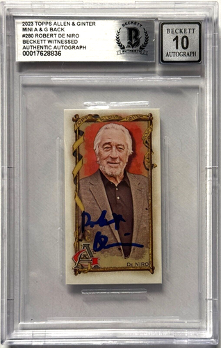 Robert De Niro Signed 2023 Allen & Ginter Mini #280 Beckett Witnessed ...