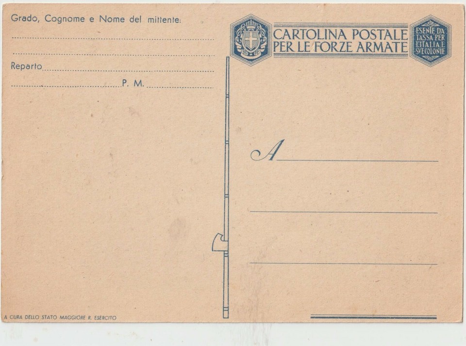 ITALY FASCIST PROPAGANDA THERE IS A DIRECT FORK POSTAL STATIONERY COVER ...