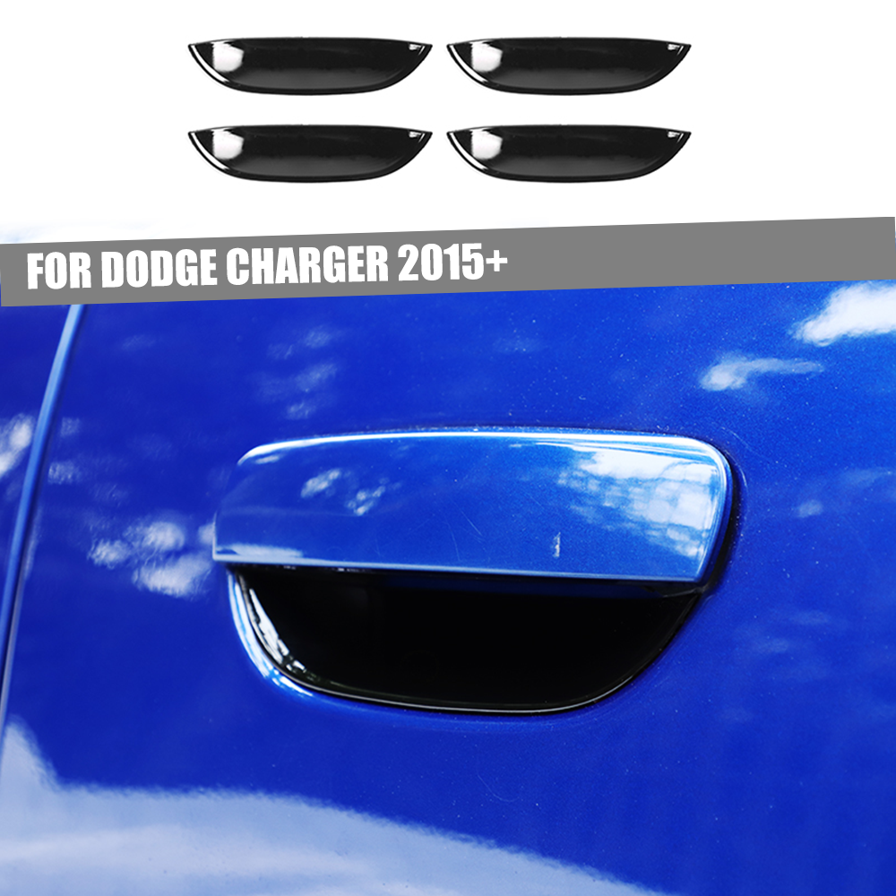 4x Door Handle Bowl Decor Cover Trim For Dodge Charger 15+ Exterior ...