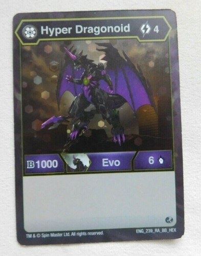 BAKUGAN Battle Planet DARKUS "HYPER DRAGONOID" FOIL EVO Card 239_RA_BB ...