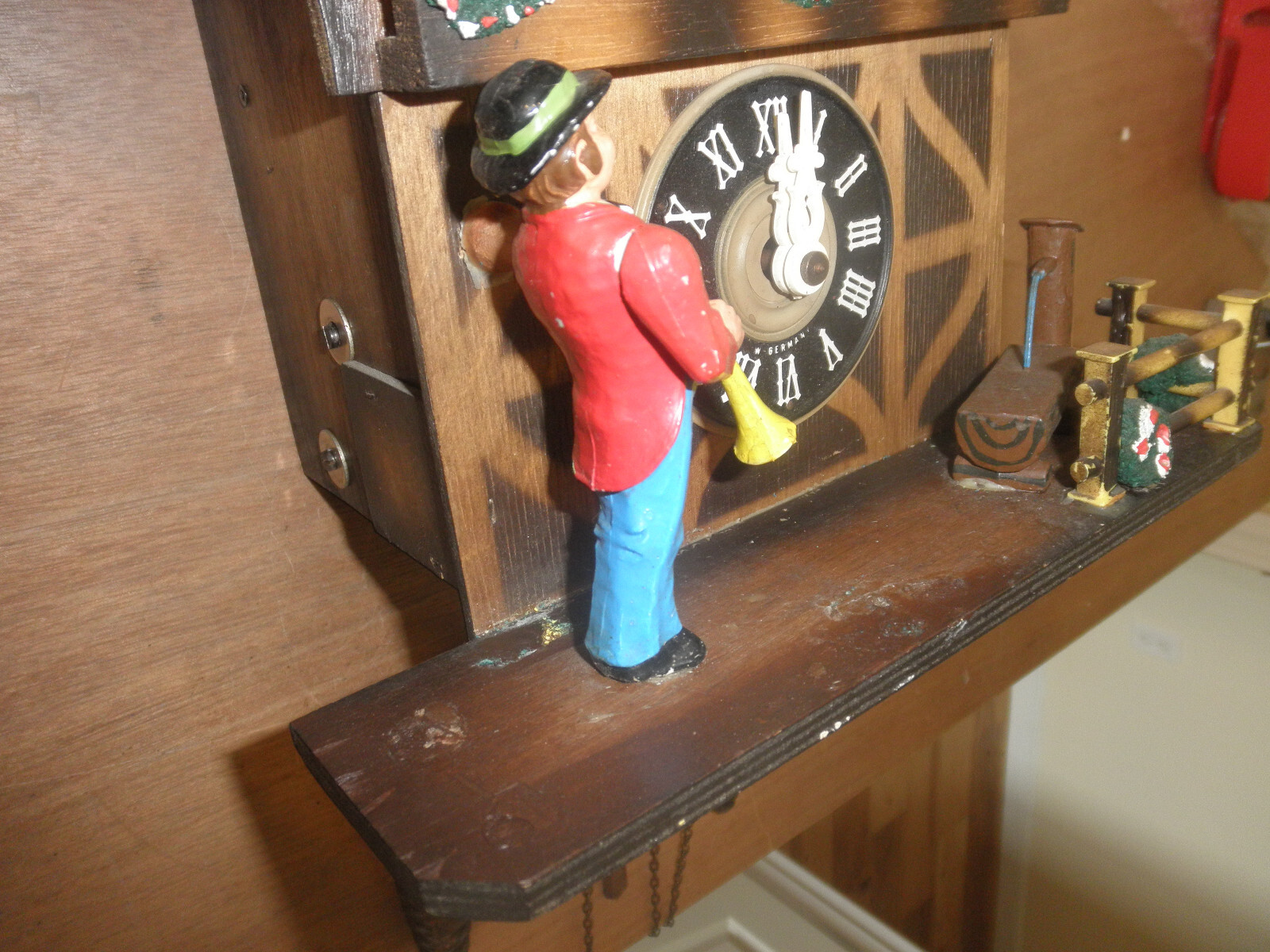 Cuckoo Clock German Trumpeter SEE VIDEO Black Forest Chalet 1 Day ...