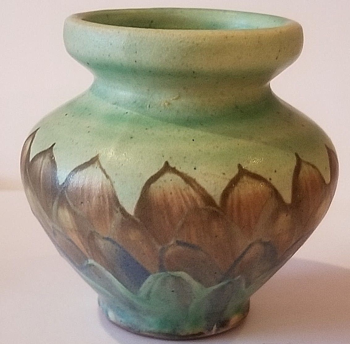 Rare Zane Pottery Co. Peters & Reed Arts & Crafts Small Landsun Flame ...