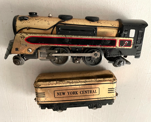 Marx Pre-War 027 Gauge Canadian Pacific/NYC 396 Loco w/Tender Brass ...