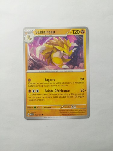 Carte Pokémon - Sablaireau - 028/165 - EV03.5 - 151 | eBay