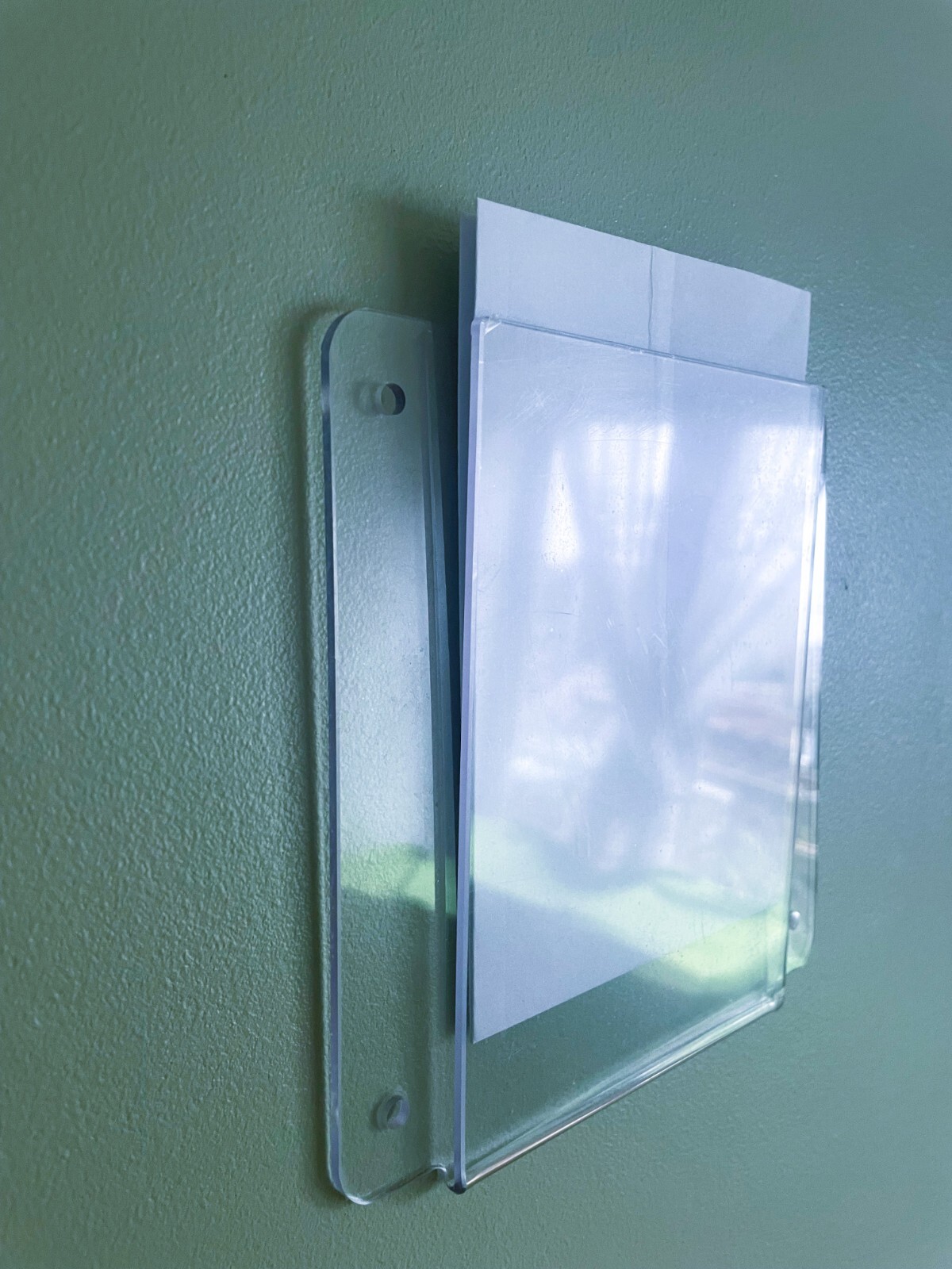 Clear Acrylic Plastic Wall Sign Holder for Paper Document Display160mm ...