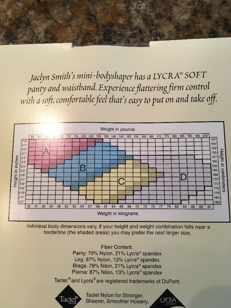 Jaclyn Smith Size Chart
