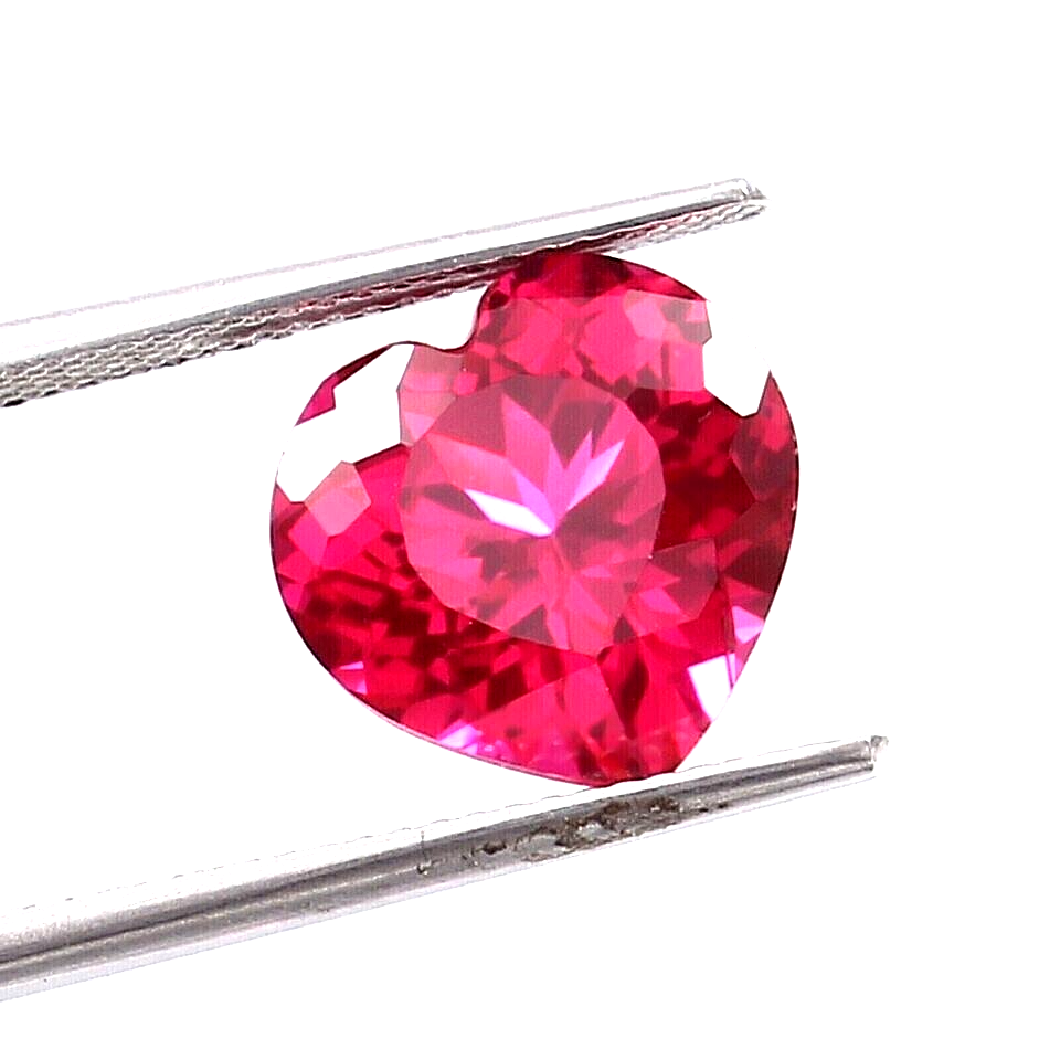 Certified 4+ Ct Natural Heart Shape Flawless Burmese Red Ruby Loose ...