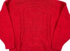 VTG 90s Red Hand Knit High Neck Sweater USA Made Heavyweight Oversized ...