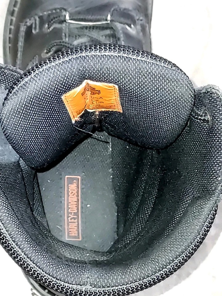 Harley Davidson Men Size 10 91542 Black Leather Lace Up Side Zip ...