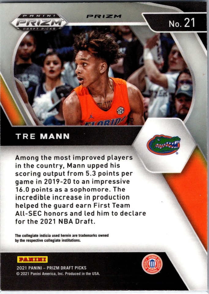 2021 Panini Prizm Draft Picks #21 Tre Mann Green | eBay