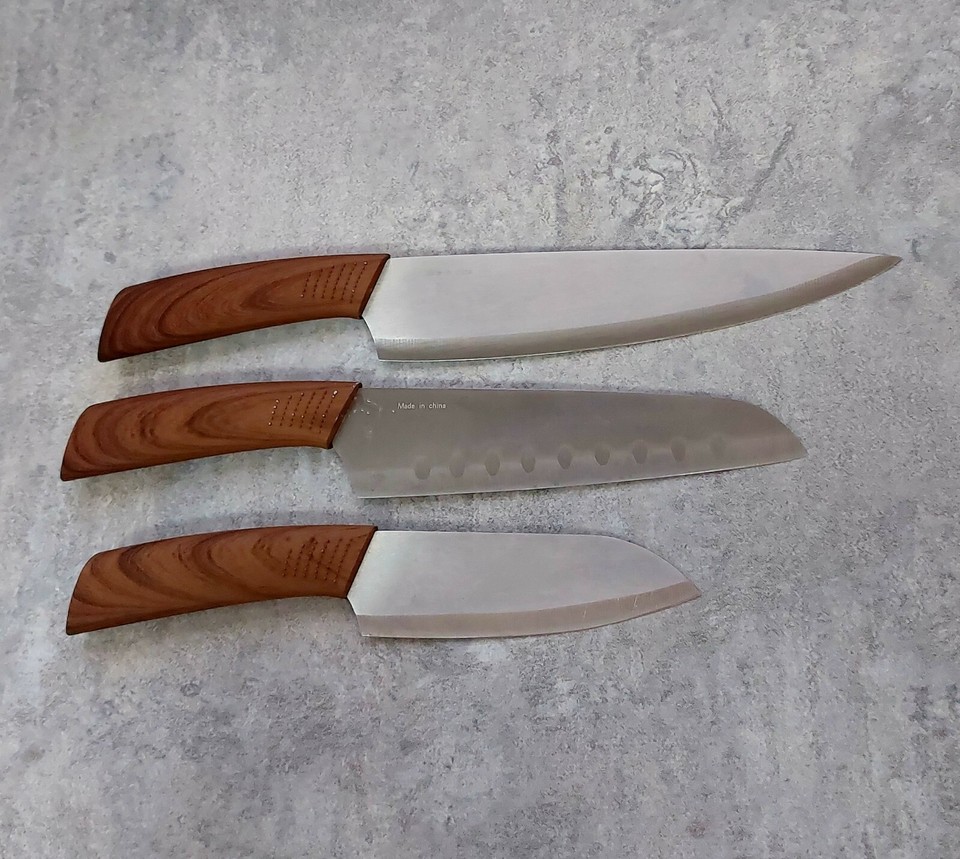 Cookworks Knife Set 8" Chef's 7" Santoku 5" Santoku | eBay
