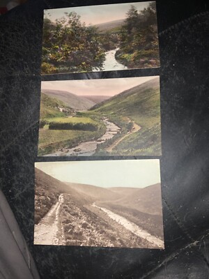 Postcard Devon - Doone Valley (R. A.) 3 postcard ca 1910 Badgworthy ...