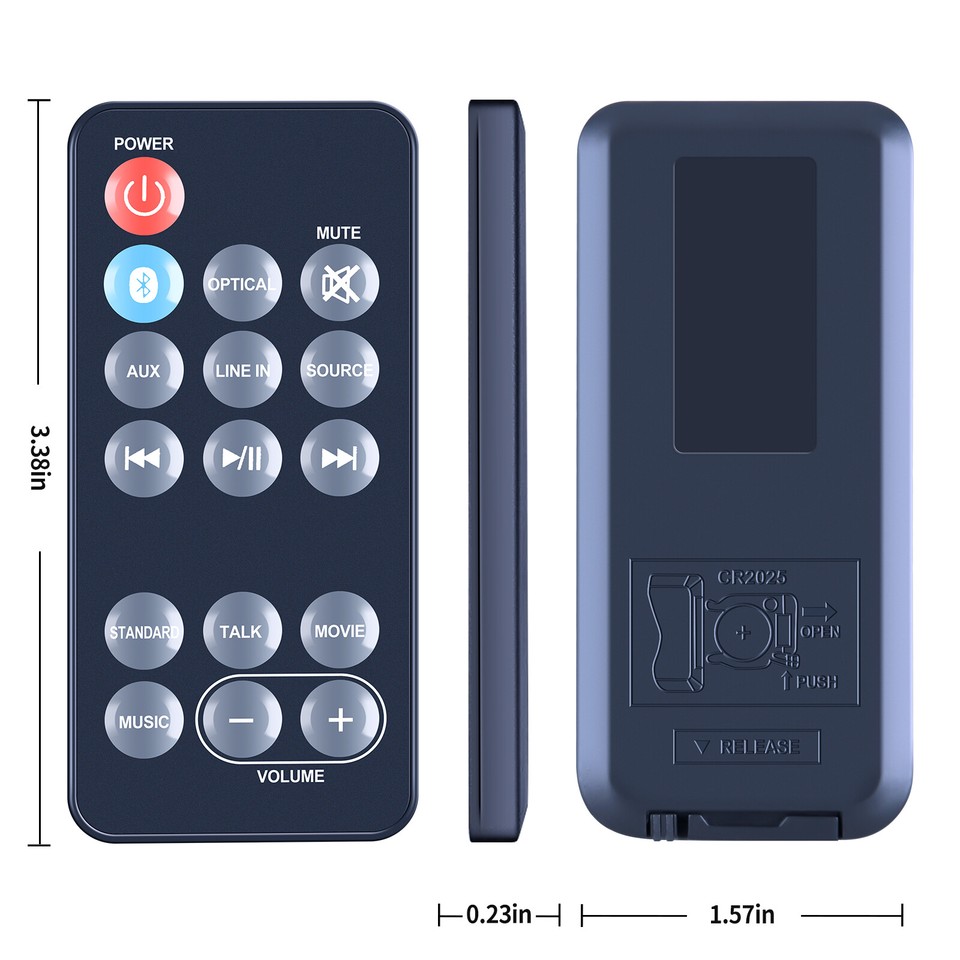 Replacement Remote Control For Ilive HD Bluetooth Soundbar Speaker ...