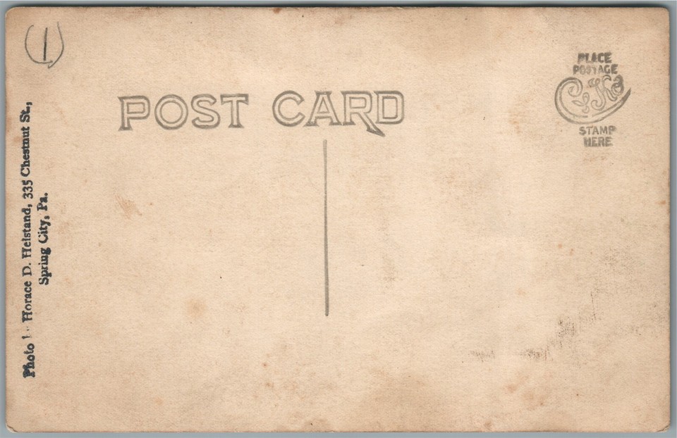 SPRING CITY PA STREET SCENE ANTIQUE REAL PHOTO POSTCARD RPPC | eBay