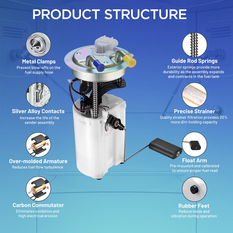 Fuel Pump Module Assembly Fits Chevy Trailblazer GMC Envoy 2002-2004 ...
